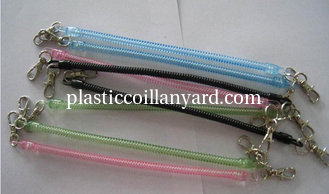 China Standard Key Clip with Slim Coil Anti-Drop Safe String Holders in Different Translucent Custom Colors supplier