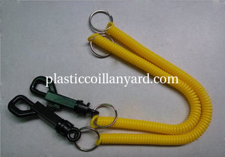 China Yellow Plastic Key Coil Retainer w/PP Belt Clip as Safety Cheap Leash for Daily Life supplier