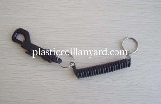 China Custom 80mm Unstretched Length Balck Color Sprial Jogger Coil Cord supplier