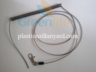 China Safety Coiled Cable Tool Lanyard w/Long Straight Cord Attaching to Pen for Customer Conveniently Using supplier