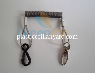China Black Vinyl Coated Stainless Steel Coil Tether w/Plastic or Metal Accessory as Simple Fastener supplier