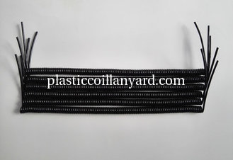 China China Solid Black Steel Wire 0.8mm Plastic Coated High Grade Spring String Coil Tether 4mm Cord Dia Ready for Hooks supplier