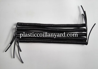 China Stainless Steel Wire Dia1.5mm Black Rope Dia 4mm Strong Plastic Coil Safety Extendable Strap supplier