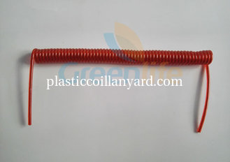 China China Manufacturer Transparent Red 4mmPlastic Coating w/1.5mm dia Wire Core Tool Bungee Coil Leash supplier