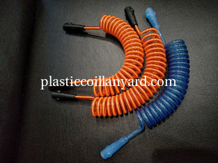 China Plastic Steel Spring Wire Coiled Leash in Hot Orange Blue Color for Keeping Children Safety supplier