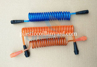 China Extendable Double Plastic Spiral Coiled Fall Protection Safety Harness Using Fashion Custom Colors Ropes supplier
