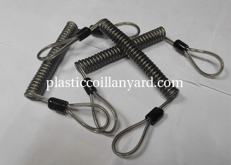 China Steel Reinforced 3.0MM Line ThicknessBungee Tool Safety Lanyards w/Rope Loop Ends supplier