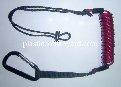High quality 5.0mm spring steel wire lanyard with plastic coated loops and terminals sprin supplier