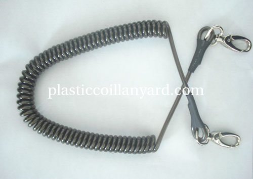 Old and popular style tether coil cord high quality coil tool retractable lanyard for safe supplier