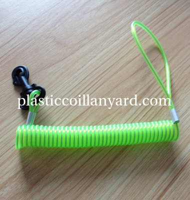Colorful anti-drop spring steel spiral lanyard w/ big loop ends to protect valuable tools supplier