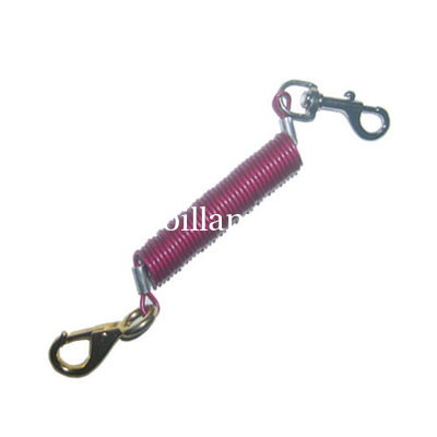 Quick release extending red coil lanyard 1.0mm stainless steel wire cable security device supplier