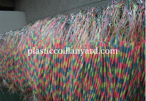 Colorful safety fishing lanyard spring coil cable popular 5m fishing accessory for rod supplier