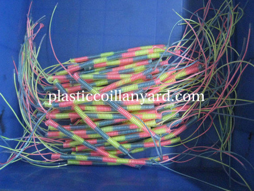 Colorful safety fishing lanyard spring coil cable popular 5m fishing accessory for rod supplier