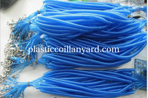 Hote sale coiled fishing rod wire leash good quality real steel fishing lanyard tethers supplier