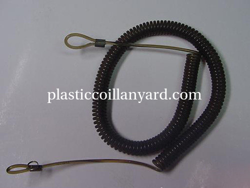 Innovation stainless steel clip w/coil loop ends flex security coil strap rope black supplier