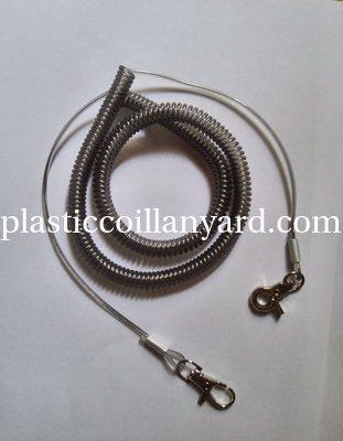 Innovation stainless steel clip w/coil loop ends flex security coil strap rope black supplier