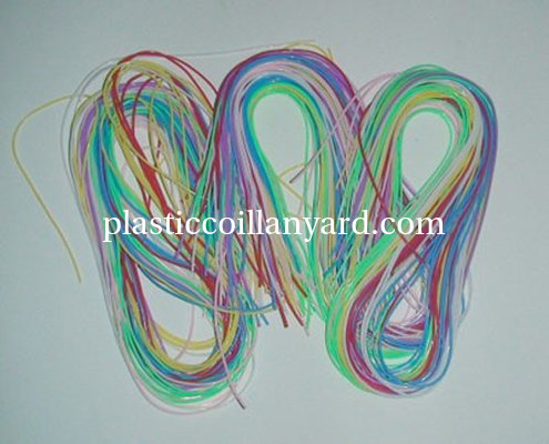 Long tail flexi coil lanyard different color different size good fishing coil leash tether supplier