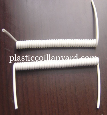 Transparent dark blue plastic spring coil chain lanyard semi-finished lanyard leashes supplier