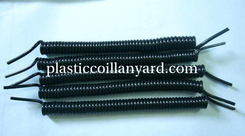 Custom size request red plastic high quality China spring string coil cord tool lanyard supplier