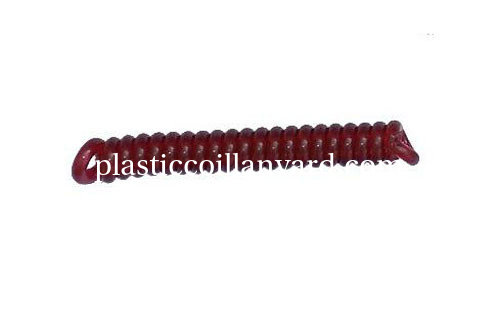 Solid white plastic spring string coil lanyard semi-finished coil tether ready for safety supplier
