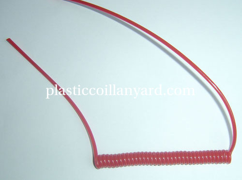 Transparent dark blue plastic spring coil chain lanyard semi-finished lanyard leashes supplier