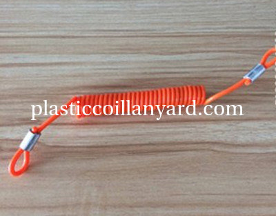 Small quantity available fashion plastic stopdrop tooling coil lanyard cable with loops supplier