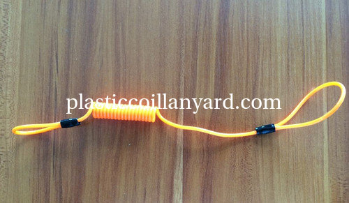 Small quantity available fashion plastic stopdrop tooling coil lanyard cable with loops supplier