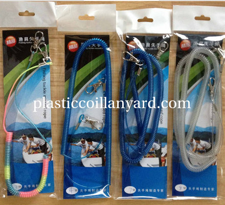 Hot selling fashionable popular red spiral cord 2.5mm dia fishing assessory security leash supplier