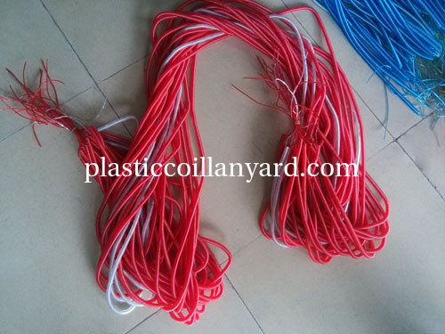 High quality China manufacturer offer semi-finished red long coil tether ready for connect supplier