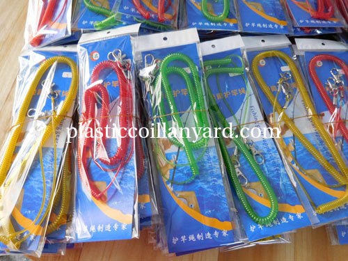 Fly fishing accessory translucent blue eco-friendly PU material retention rope coil leash supplier