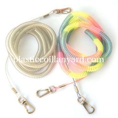 Plastic safe holder custom requested different colors OEM made stretchable coil tethers supplier
