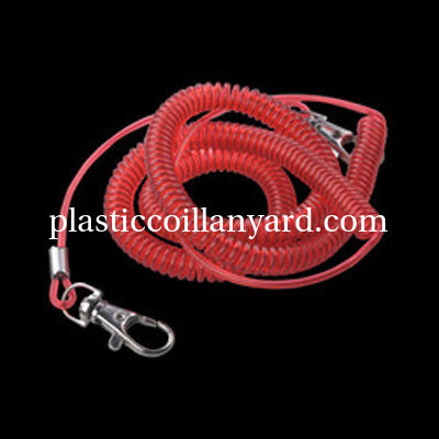 Stretchable plastic fishing rod coil lanyard holder w/custom different size for security supplier