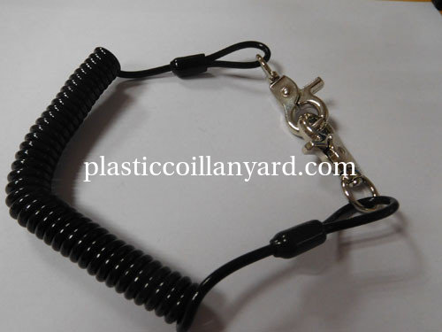 Mini order quantity acceptable red spiral coil tool tether good attach and secure leash supplier