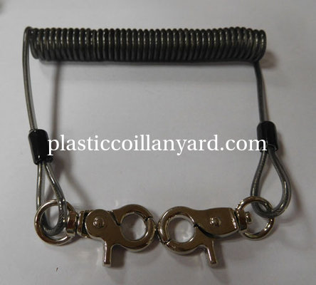 Mini order quantity acceptable red spiral coil tool tether good attach and secure leash supplier