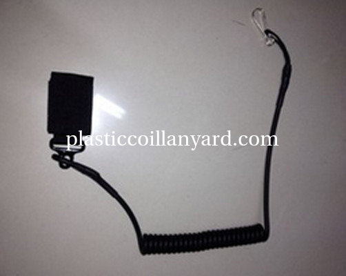 Military tactical coil pistol lanyard dummy cord elastic lanyard secure hand gun dropping supplier