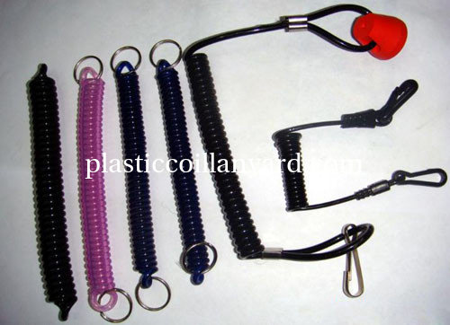 Various new designs custom OEM retractable tool coil tether lanyards in different colors supplier