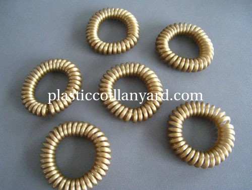 Top China quality orange fashion color spiral wrist coil keychain key ring holder hot sale supplier