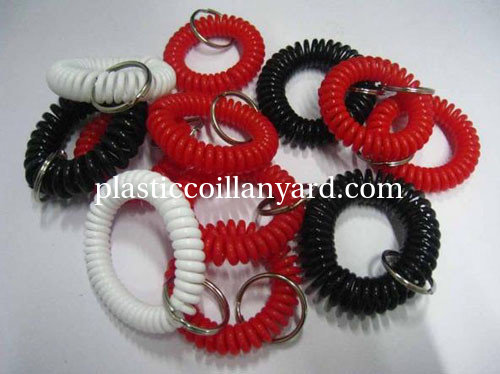 Mini wrist coil plastic spring coil ring cord customized color hot sales red blue wrists supplier