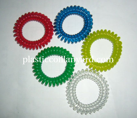 Wrist coil key ring key holder in different colors China factory direct offer cheap price supplier