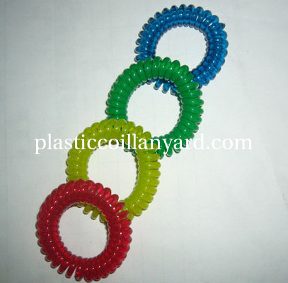 Best stretchable wrist coil key chain good coil lanyard holder without accessory OEM made supplier