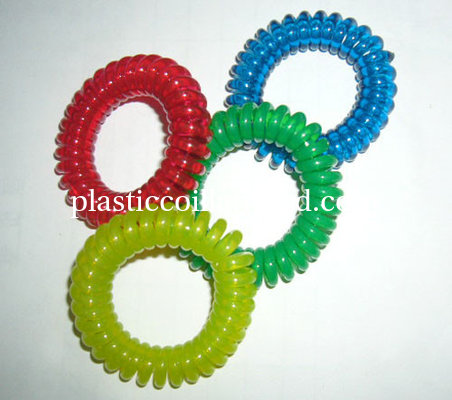 Plastic safe holder hot selling in USA and Europe wrist wear colored expandable spring supplier