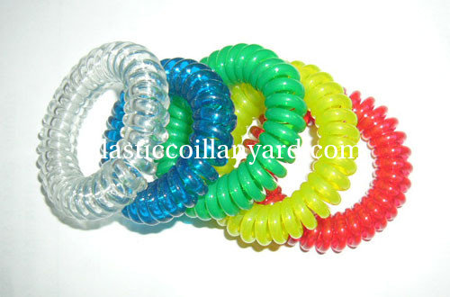 Spiral wrist coil with ring key chain keychain holder stretchable wrist&neck coil lanyard supplier