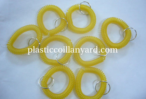 Stretchable elastic coil spiral hand wrist band Key telephone Ring Chain anti-lost coil supplier
