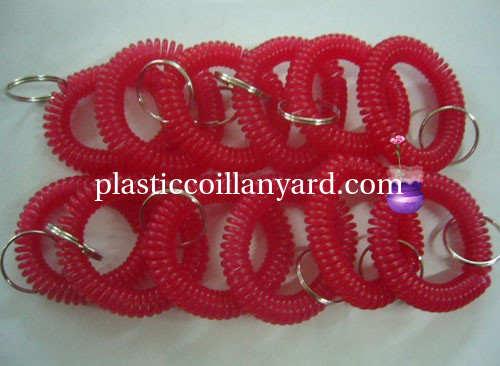Stretchable elastic coil spiral hand wrist band Key telephone Ring Chain anti-lost coil supplier