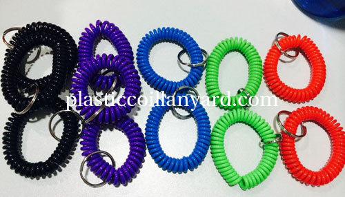 Mini wrist coil plastic spring coil ring cord customized color hot sales red blue wrists supplier