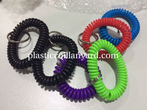 Mini wrist coil plastic spring coil ring cord customized color hot sales red blue wrists supplier