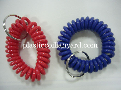 Mini wrist coil plastic spring coil ring cord customized color hot sales red blue wrists supplier
