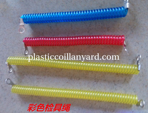 Retractable safe spring hook coil lanyard tool tether for connecting 2pcs metal ring ends supplier