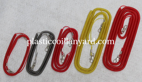 Muti colors heavy duty fishing rope boat fishing safety fishing coiled lanyard cable leash supplier