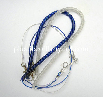 3/5M angling fishing rod lobster clasp stretchy flexi coiled lanyard anti-drop cable rope supplier